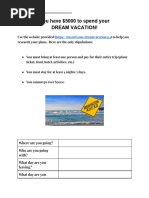 Dream Vacation: A Task For Middle School Math | PDF | Teaching ...