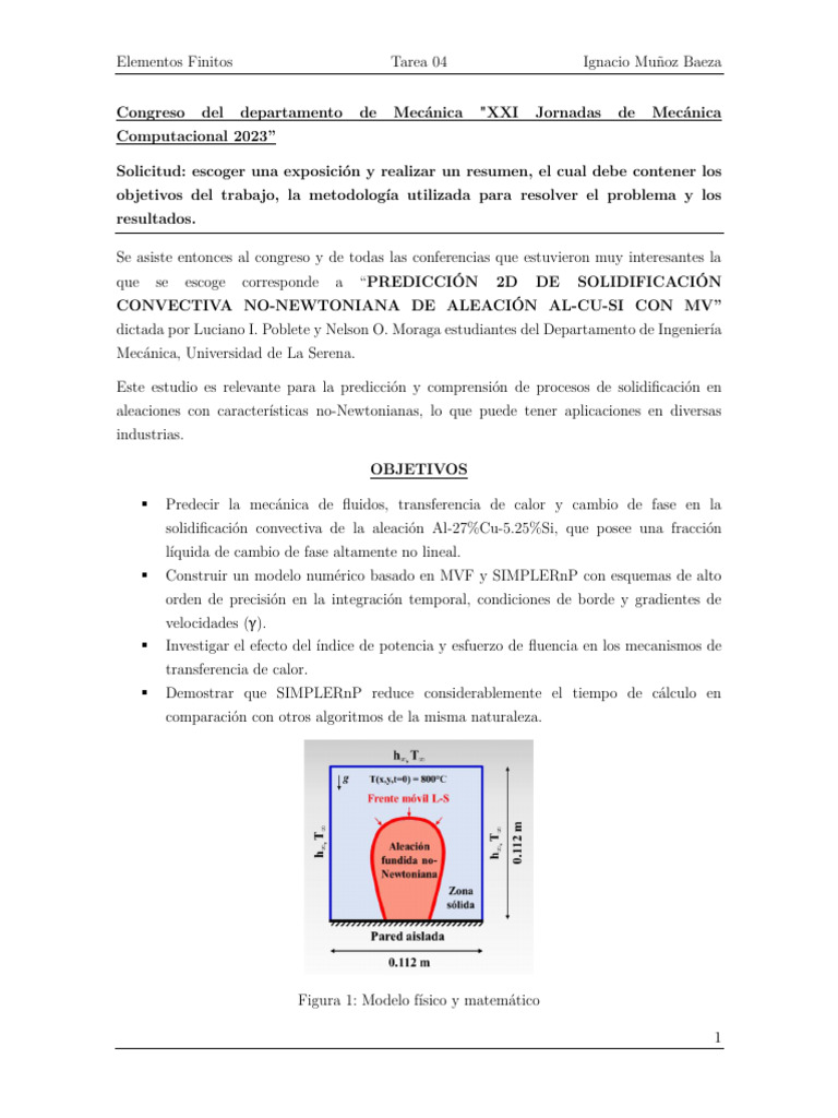 Tarea 04 | PDF | Método de elementos finitos | Convección Tarea 04 | PDF | Método de elementos finitos | Convección