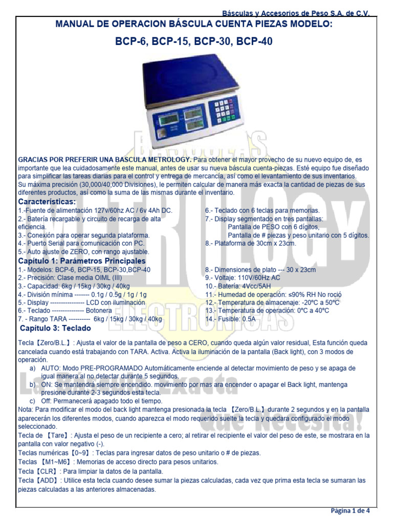 Metrology BCP-6, 15, 30, 40 | PDF | Póliza de seguros