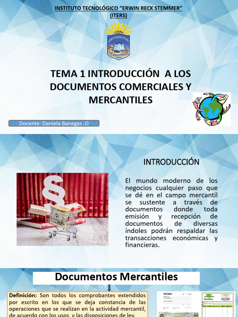 Tema 1 Documentos Mercantil | Descargar gratis PDF | Contabilidad | Factura