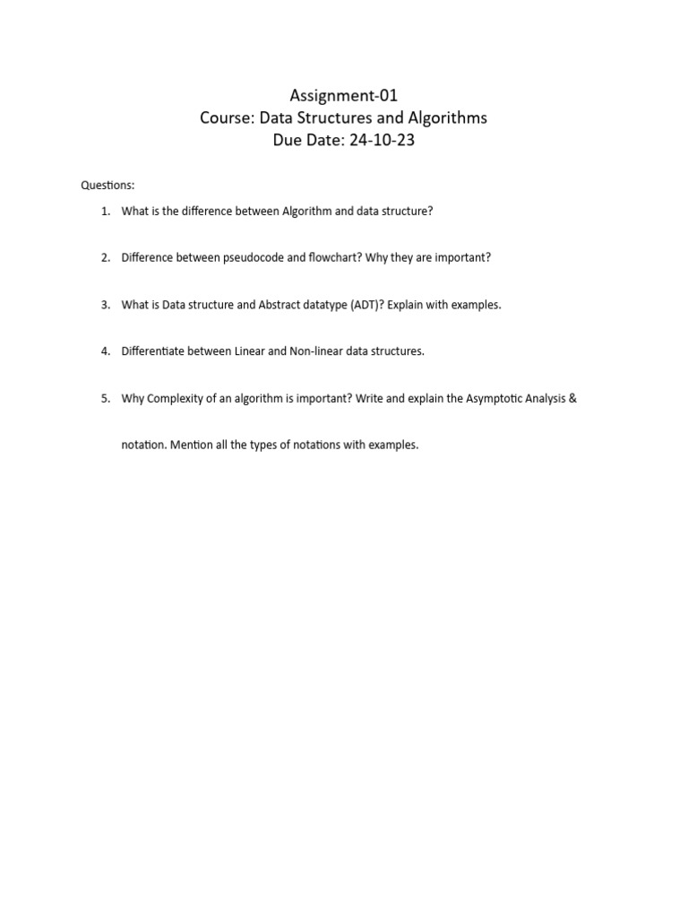 Data Structures & Algorithms Basics | PDF