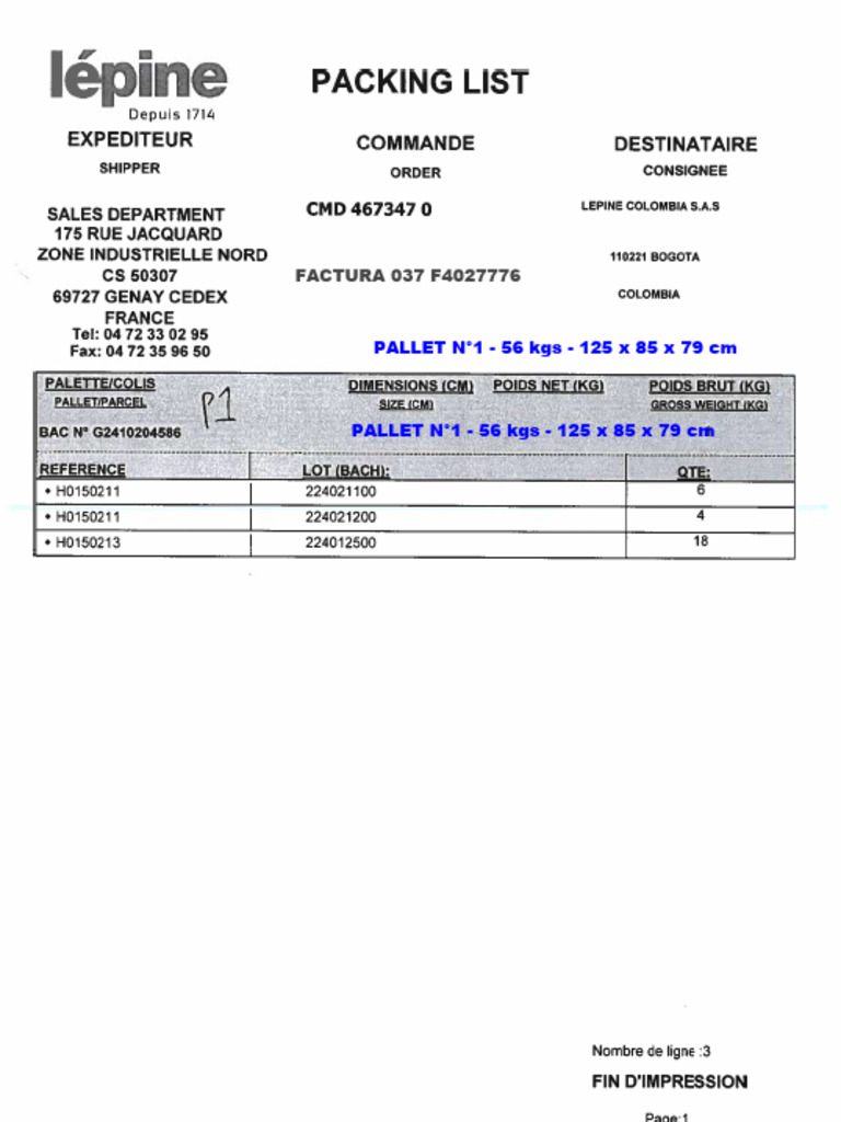 Packing List 2 PALLETS | PDF | Home & Garden | Wellness