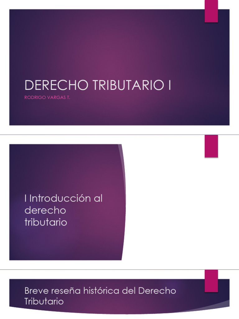 DERECHO TRIBUTARIO I Clase 1 | PDF | Impuestos | Finanzas del gobierno