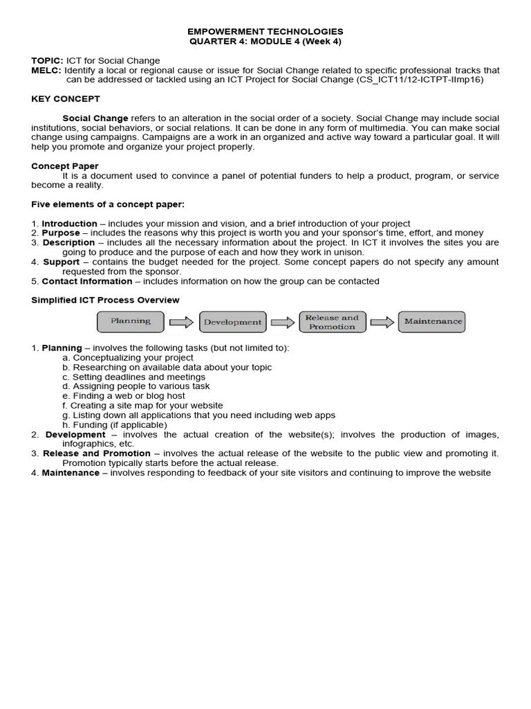 Q4 Emtech Lesson 5 Social Change | PDF | Information | Literacy