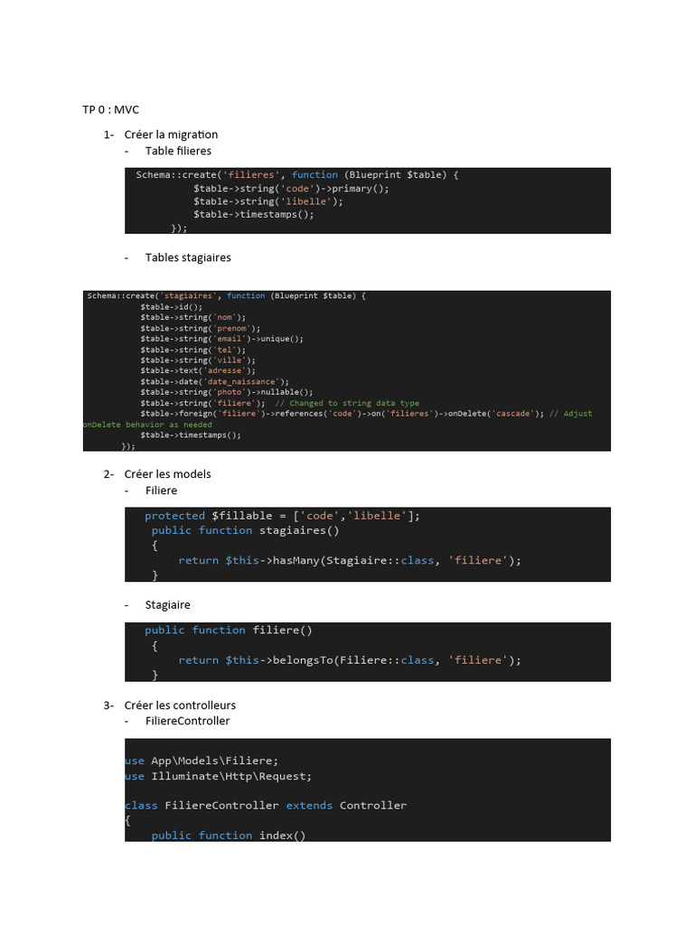 TP Laravel | PDF | World Wide Web | Internet & Web