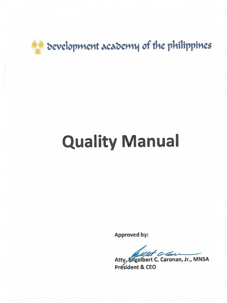 Quality Manual Ao 24oct2018 | PDF | Quality Management | Board Of Directors