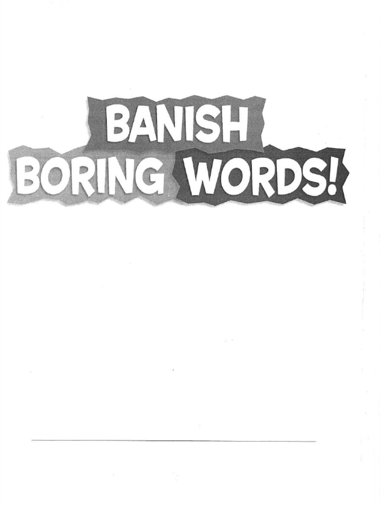 Banish Boring Words Book | PDF