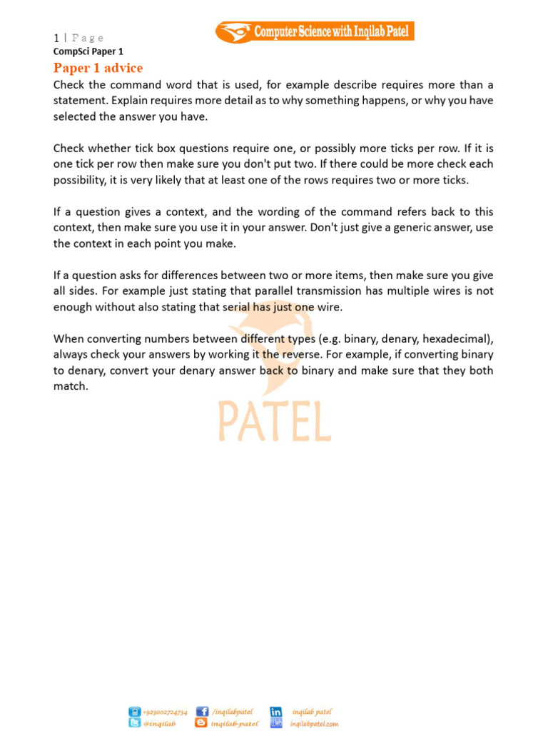 Chapter1 and 2 Quick Revision | PDF | Data Compression | Byte