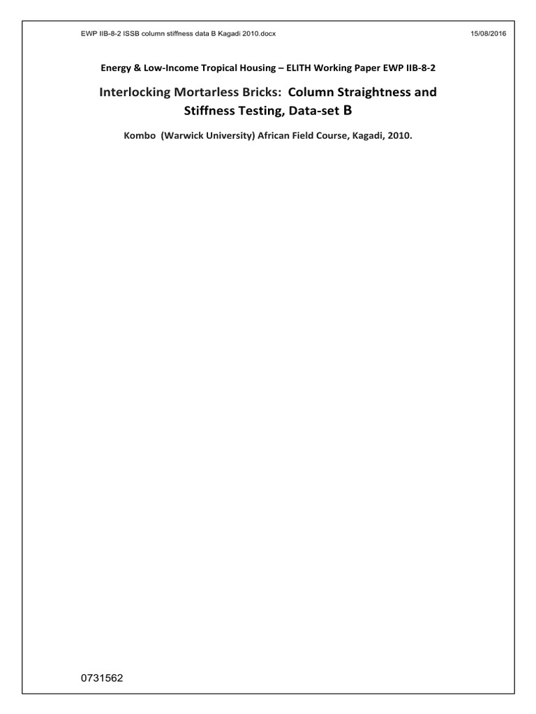 Elith w06 2 | PDF | Brick | Drill