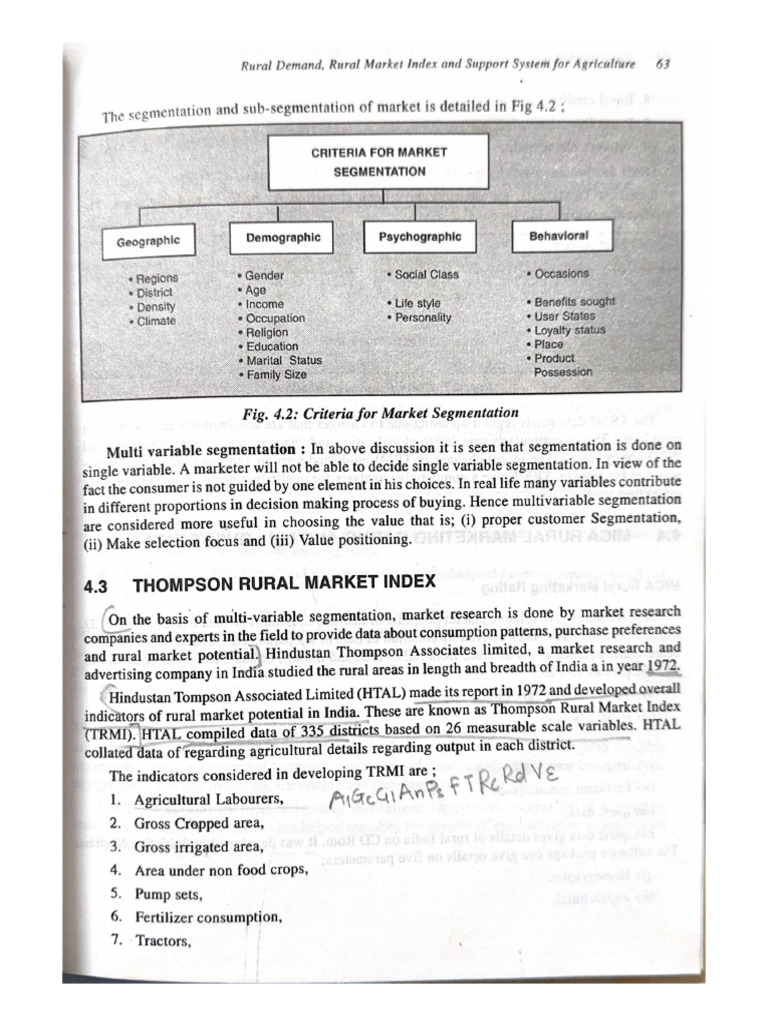 Rural Demand, Rural Market Index and Support System for Agriculture | PDF
