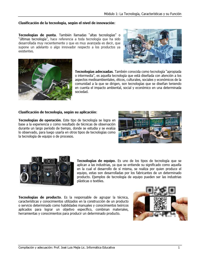 Clase 3 - TIC's - La Tecnología, Caracteristicas y Su Funcion | PDF ...
