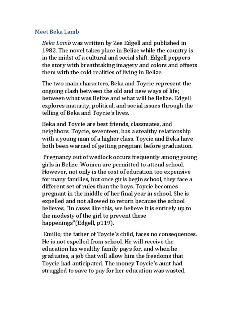 Beka Lamb | Belize | Nun