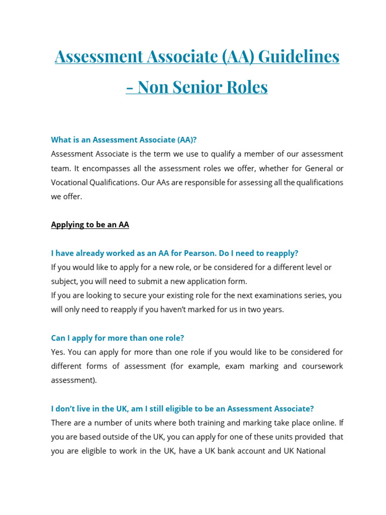 AA Guidelines 2021 | PDF | Experience | Teachers