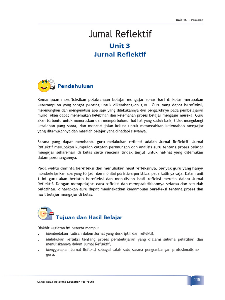 Contoh Jurnal Refleksi | PDF