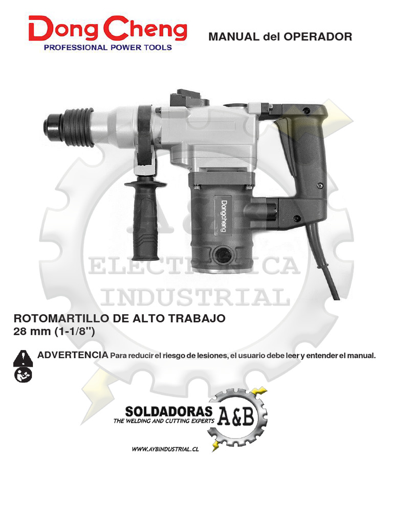 Rotomartillo 28mm Manual DC | PDF | Ingenieria Eléctrica | Perforar