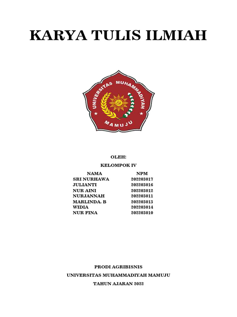 Karya Tulis Ilmiah (KLP 4) | PDF