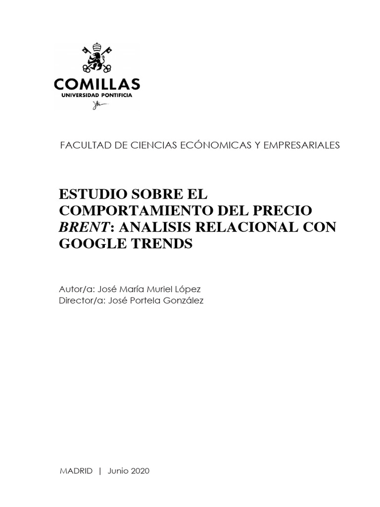 TFG - Muriel Lopez, Jose Maria | PDF | Oferta (economía) | Petróleo