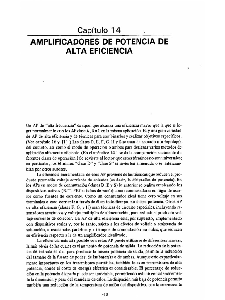 amplificadores de potencia de alta eficiencia | PDF