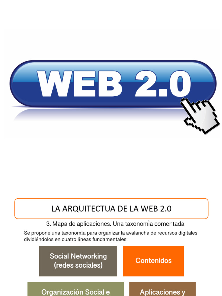 Arquitectura y Aplicaciones de Web 2.0 | PDF | Internet | Servicio de redes sociales
