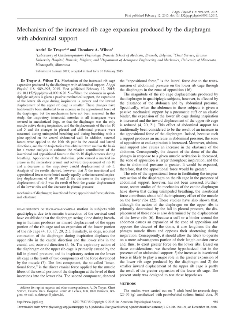 DE TROYER - 2015 - Mechanism of The Increased Rib Cage Expansion ...