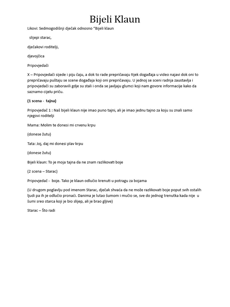 Bijeli Klaun - Igrokaz | PDF