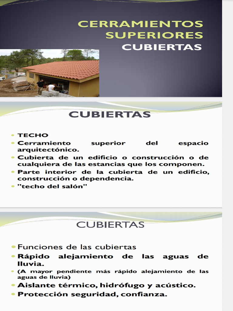 Tipos y Funciones de Cubiertas Arquitectónicas | PDF