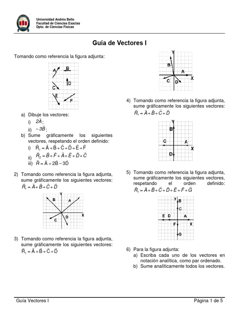 Guía de Suma de Vectores y Notación | PDF | Vector Euclidiano | Fuerza