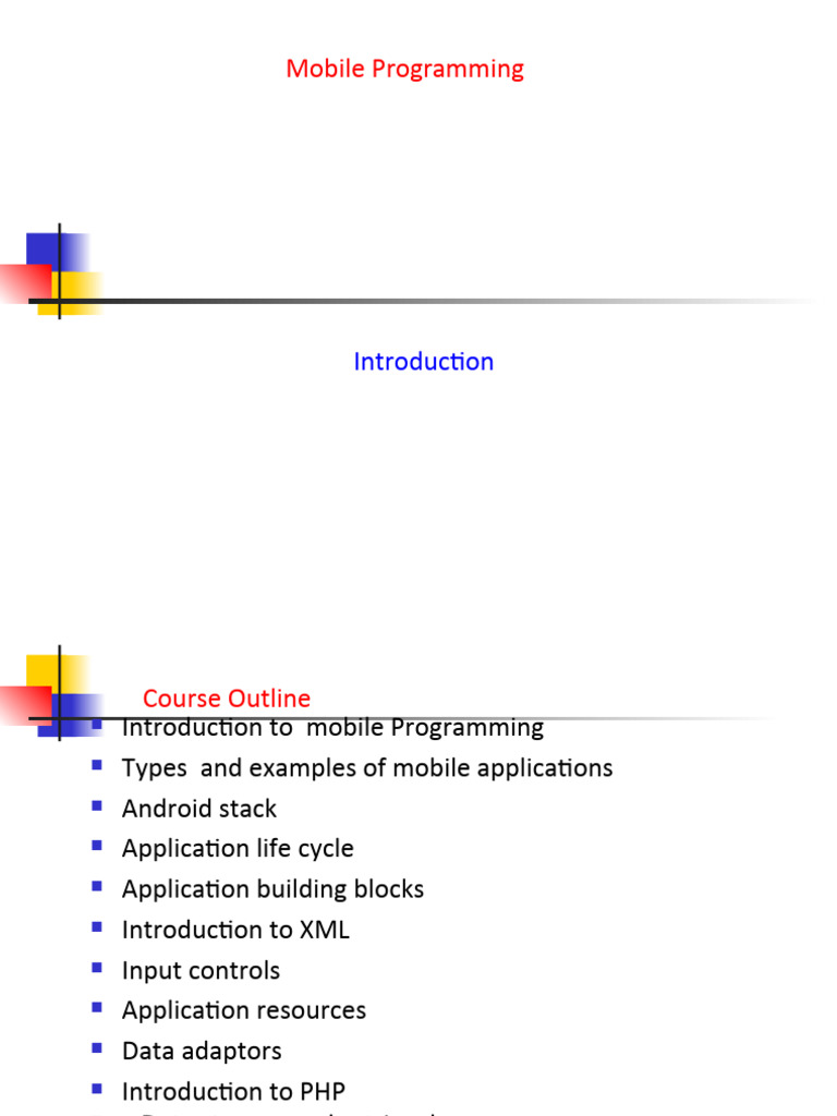 Lecture01 Introduction | Download Free PDF | Mobile App | Application Software