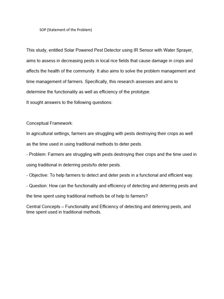 SOP Edited and Conceptual Framework | PDF | Wellness