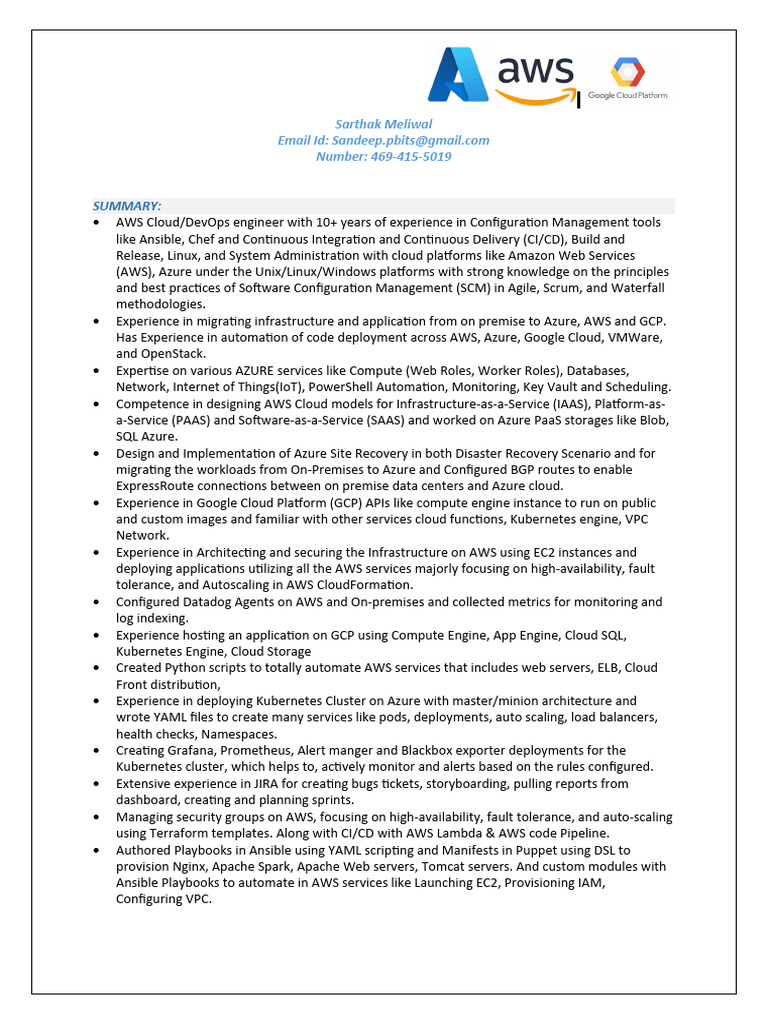 Sarthak Devops | PDF | Amazon Web Services | Microsoft Azure