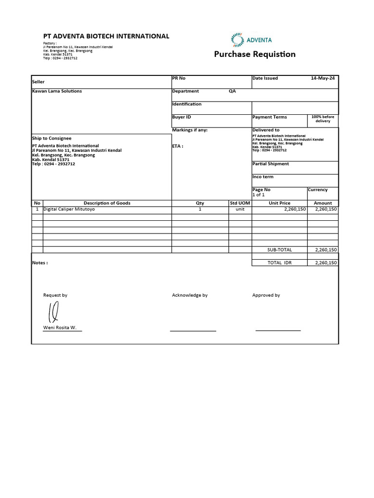Abi-Pr Form Iso 13485 | PDF | Business Law | Private Law