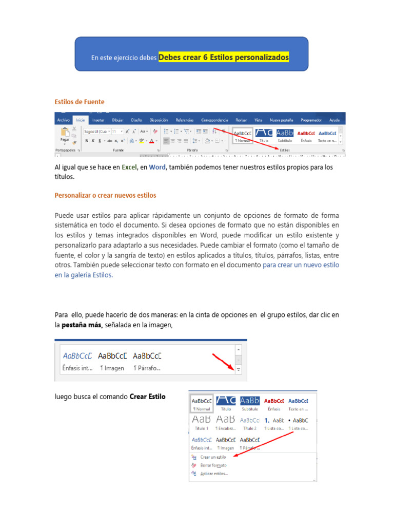 Como Crear Estilos de Fuente | PDF