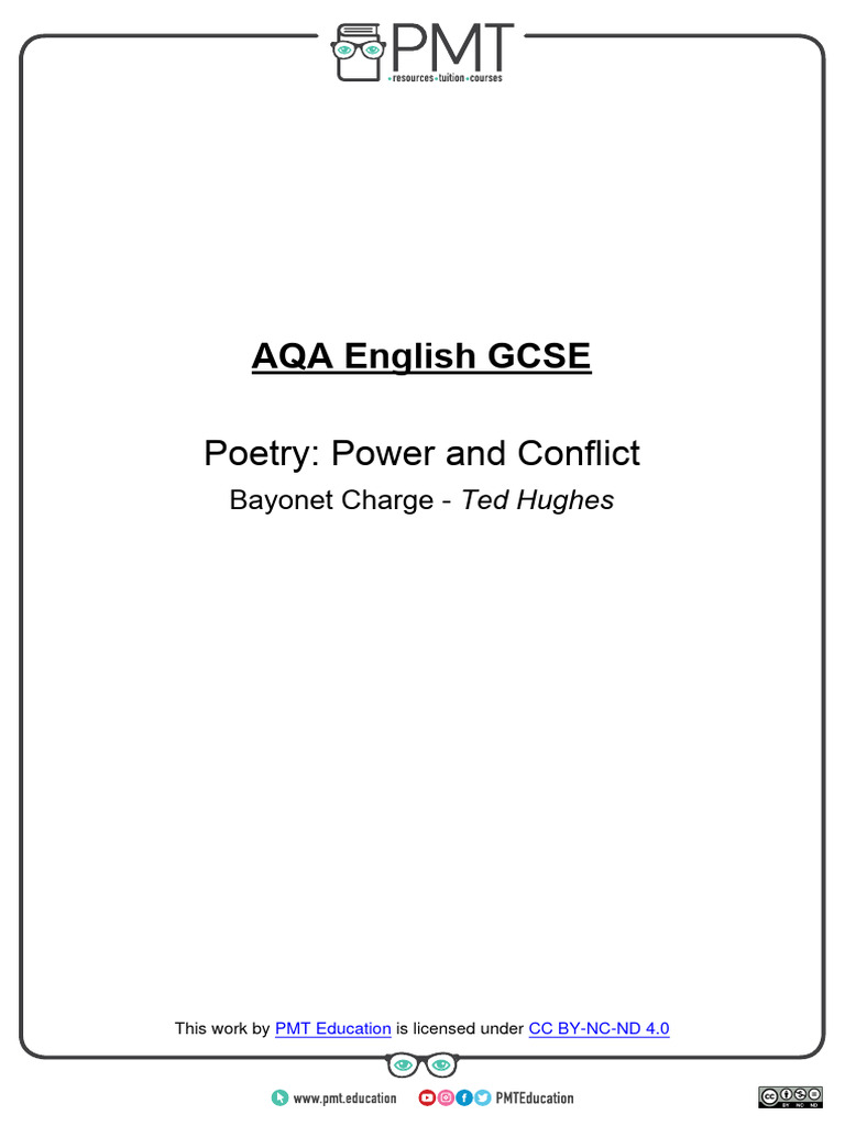 Analysis of Ted Hughes' Bayonet Charge | PDF | Poetry | Empathy