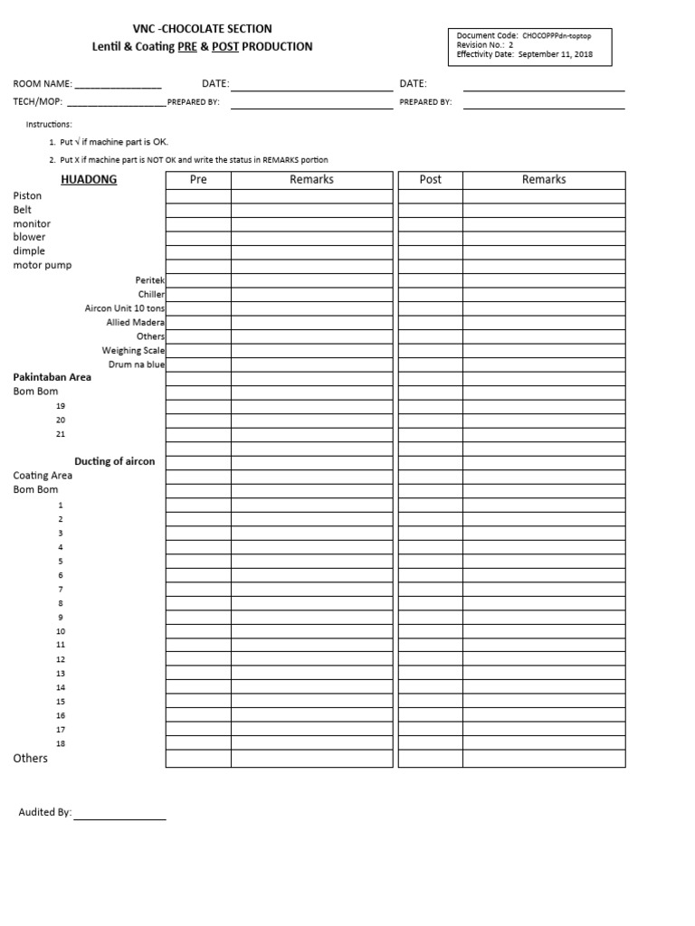 Chewy Pre and Post Monitoring | PDF | Equipment | Manufactured Goods