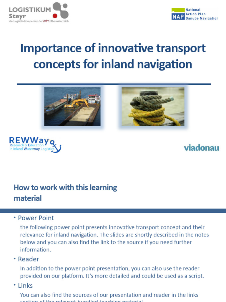 Innovative Transport Concepts for Inland Navigation | PDF | Transport ...