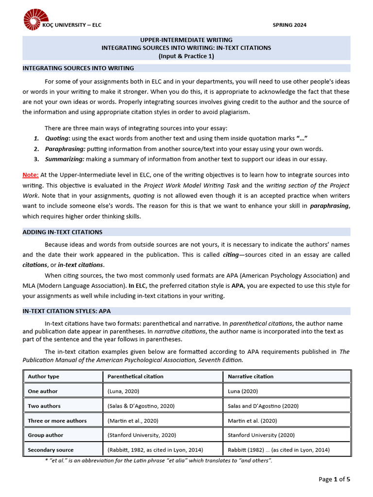 Spring 2024 - UI - Integrating Sources Into Writing (1) - In-Text ... Spring 2024 - UI - Integrating Sources Into Writing (1) - In-Text ...
