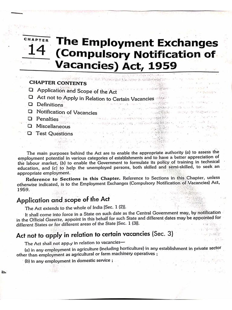 Employment Exchange Act 59 | PDF