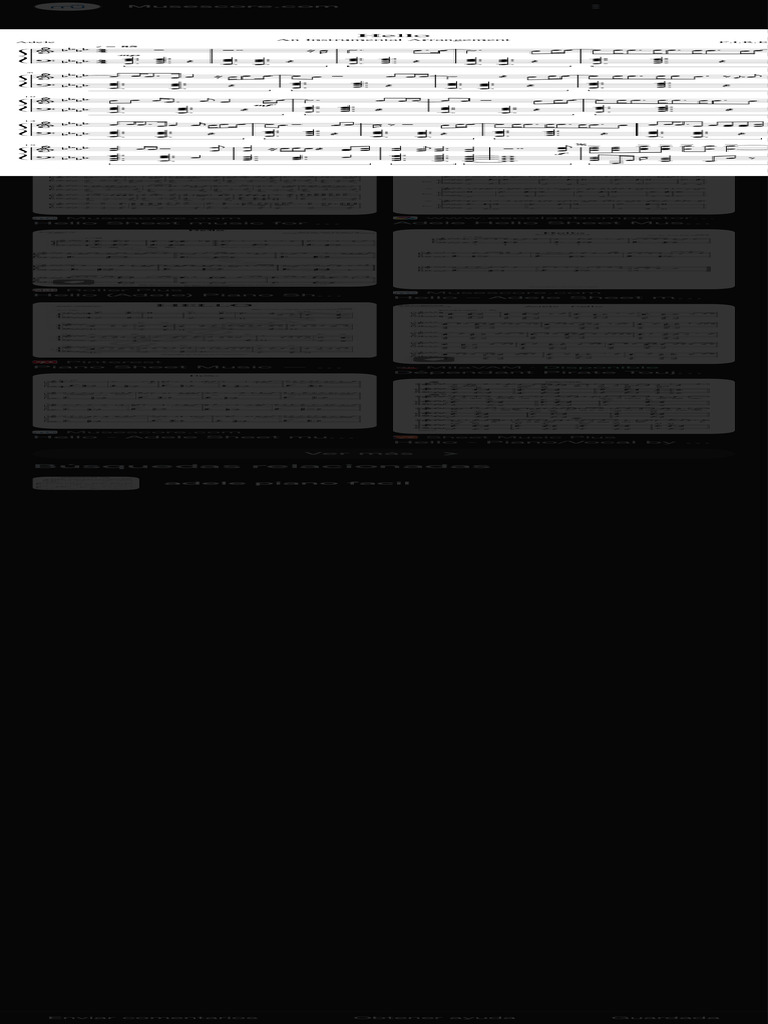 Hello Adele Partitura Piano - Buscar Con Google | PDF