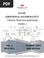 IGCSE Topical Past Papers Addmath P1 | PDF | Mathematics | Mathematical ...