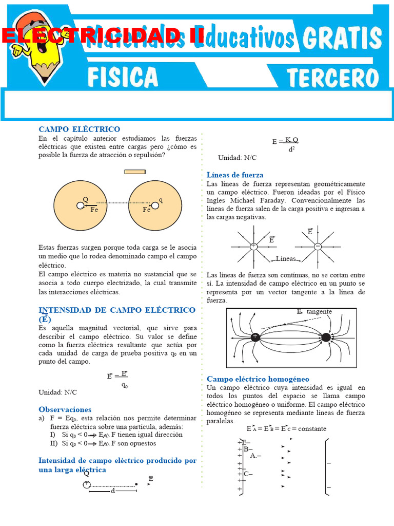 Fisi 6 | PDF | Electricidad | Campo eléctrico