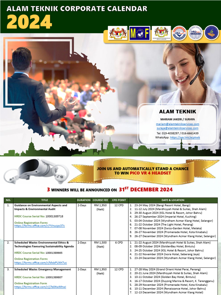 Alam Teknik Training Calendar 2024 | PDF | Economy And The Environment ...