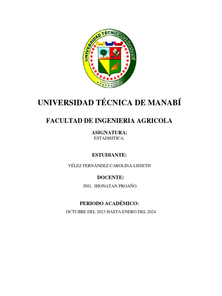 Velez Fernandez Carolina | PDF | Error estándar | Regresión lineal