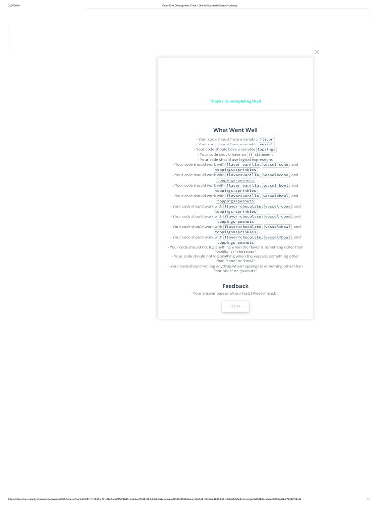 Front End Development Track One Million Arab Coders Udacity Icecream Answer Pdf 