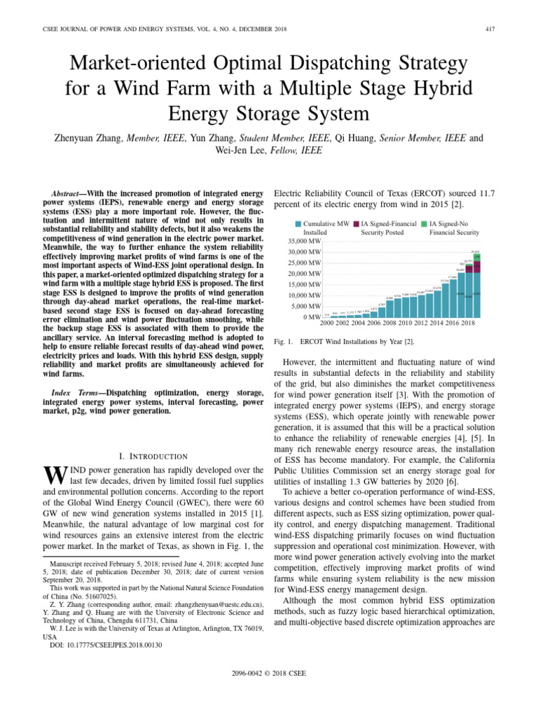 Market-Oriented Optimal Dispatching Strategy For A Wind Farm With A ... Market-Oriented Optimal Dispatching Strategy For A Wind Farm With A ...