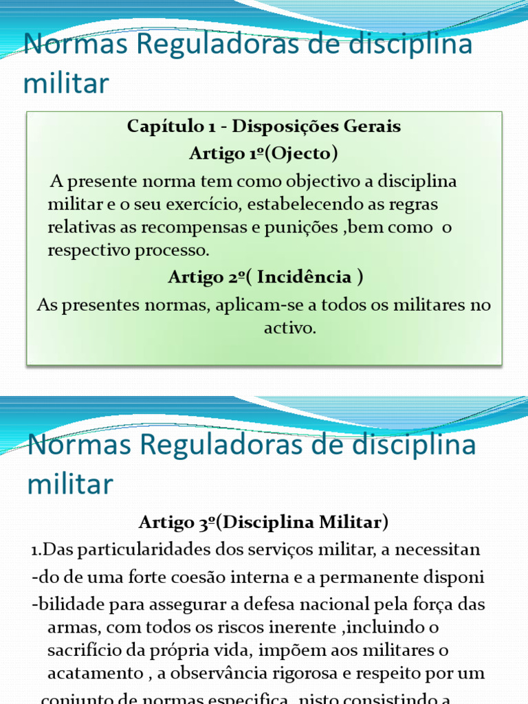 NRDM - Normas Reguladoras de Disciplina Militar (RDG) | Download grátis ...