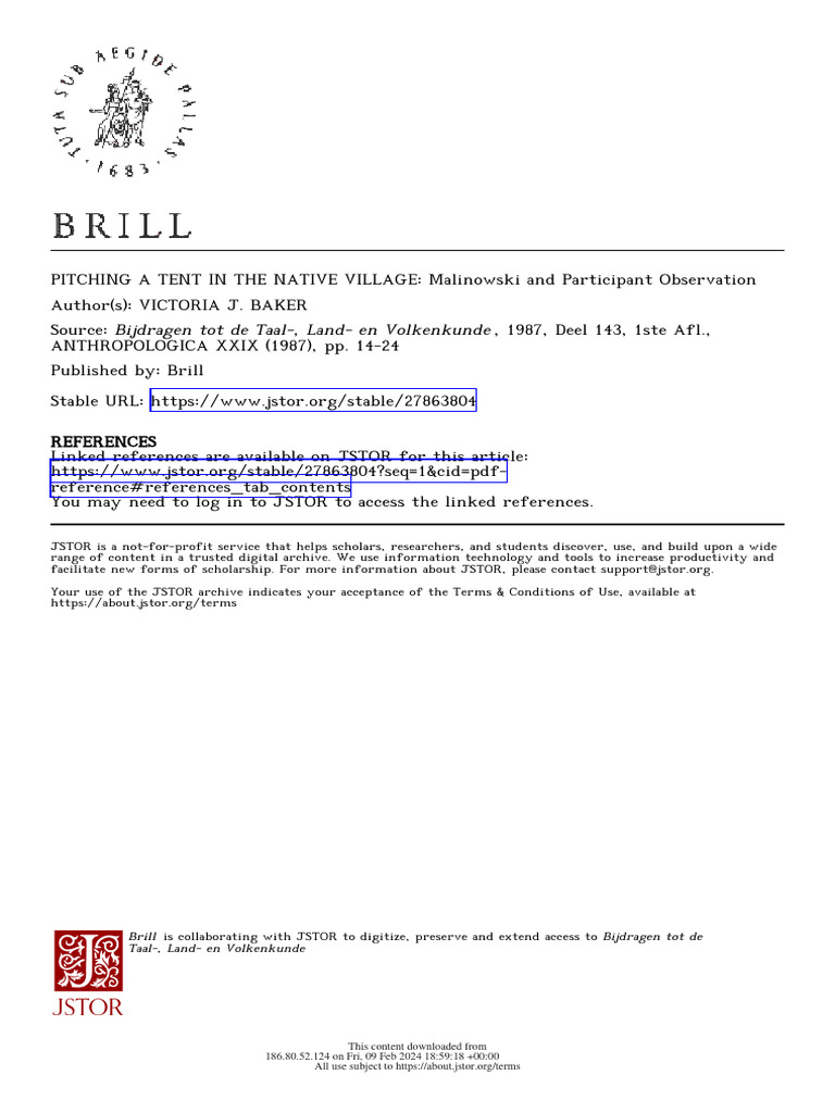 Malinowski's Impact on Participant Observation | PDF | Field Research ...