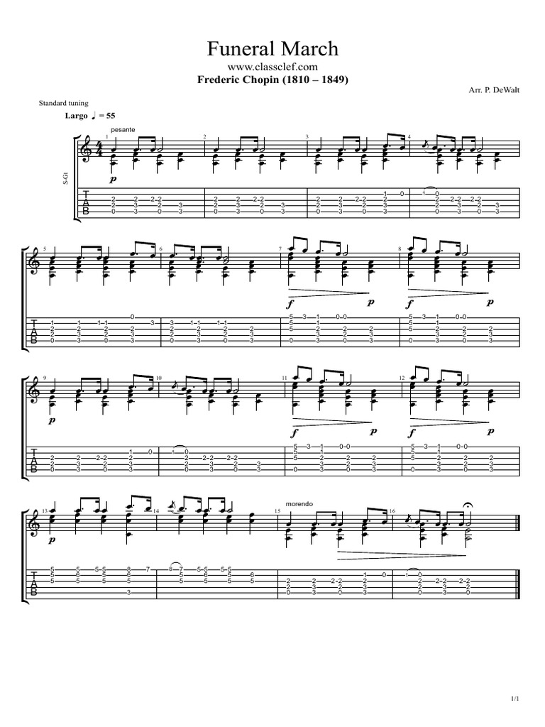 Chopin's Funeral March Sheet Music | PDF | Piano Sonatas | Sonata