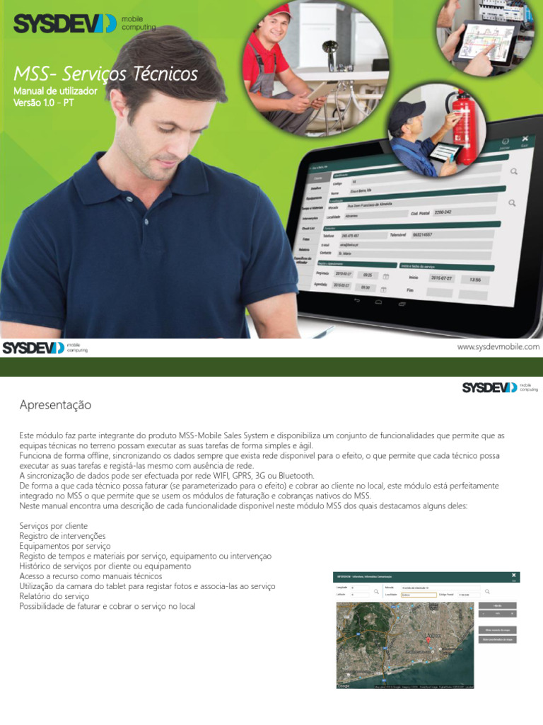 Manual MSS FieldServices V1 PT | PDF | Tempo | Janela (informática)