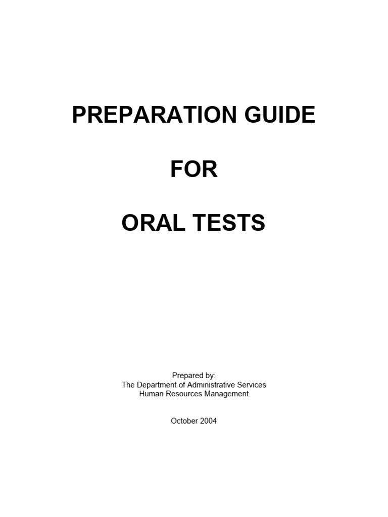Oral Test Preparation Guide | PDF | Question | Employment