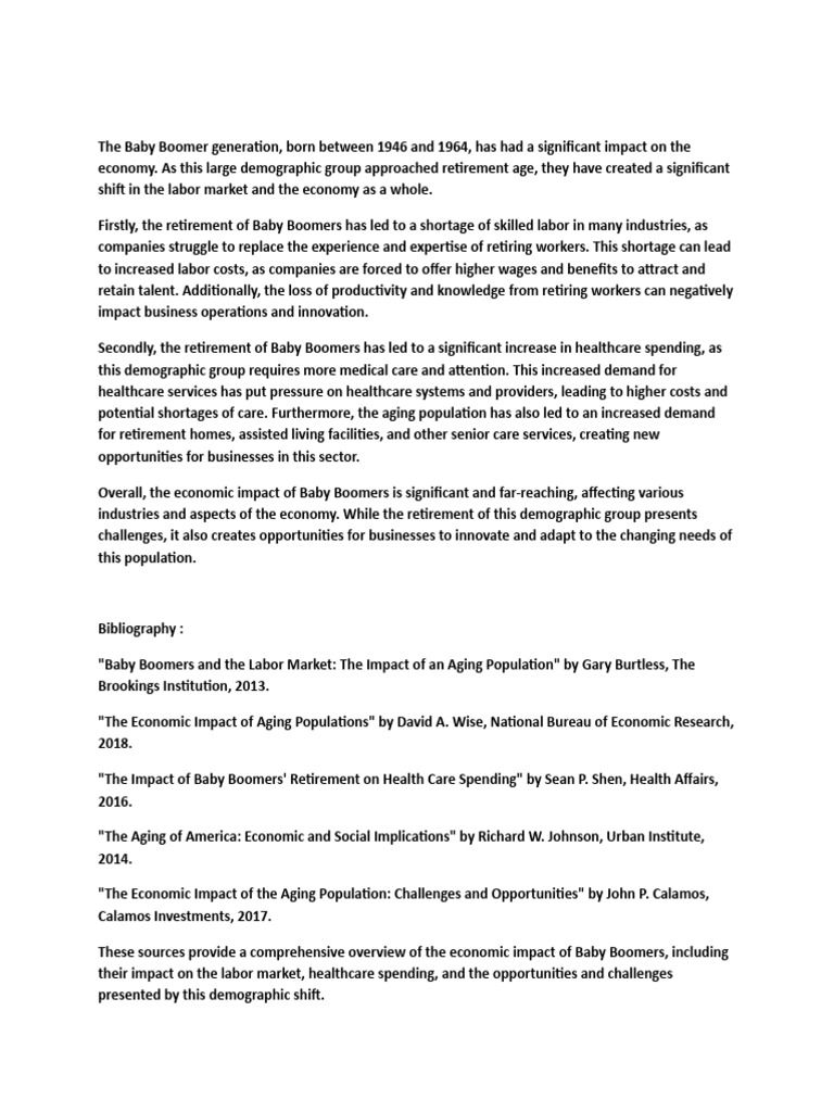 Economic of Baby Boomers | PDF